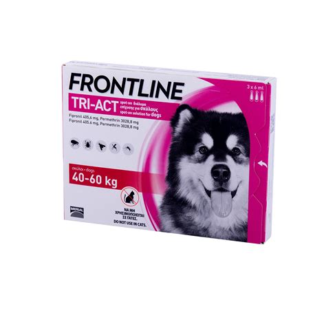 Фронтлайн ТРИ-АКТ (Frontline TRI-ACT) краплі на холку для собак 40-60 ...