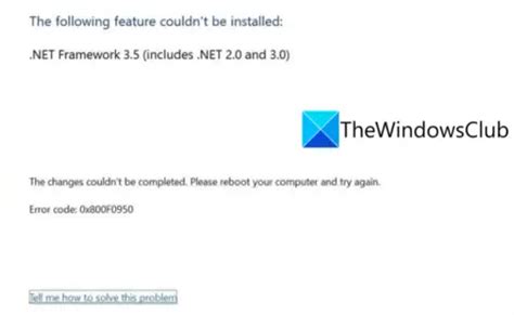 Fix 0x800f0950 Net Framework 35 Installation Error In Windows 11