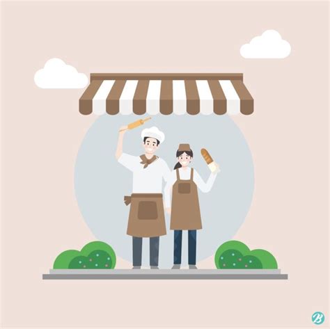 제빵사 일러스트 Ai 이미지 다운로드 Download Baker Illustration Vector 어반브러시