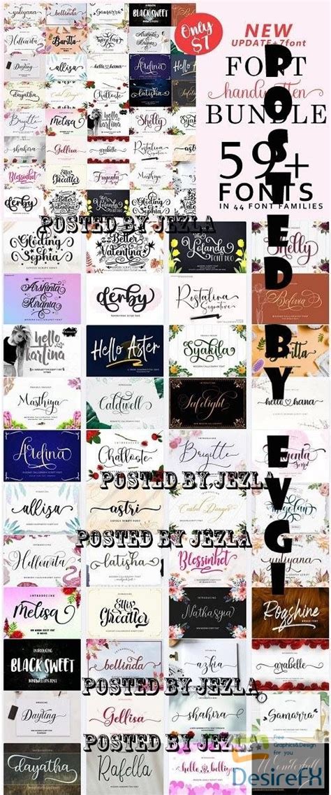 Download Font Collection Bundle 59 Premium Fonts DesireFX COM