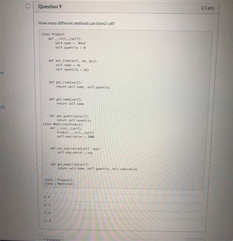 Solved D Question 9 2 5 Pts How Many Different Methods Can