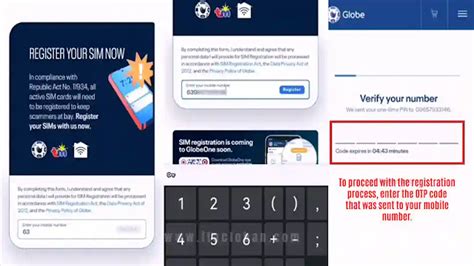 SIM Card Registration For Globe Subscribers Step By Step Guide Registration Link