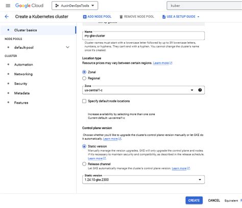 Deployment Of Kubernetes Cluster With Google GKE Google Kubernetes Engine Auxin