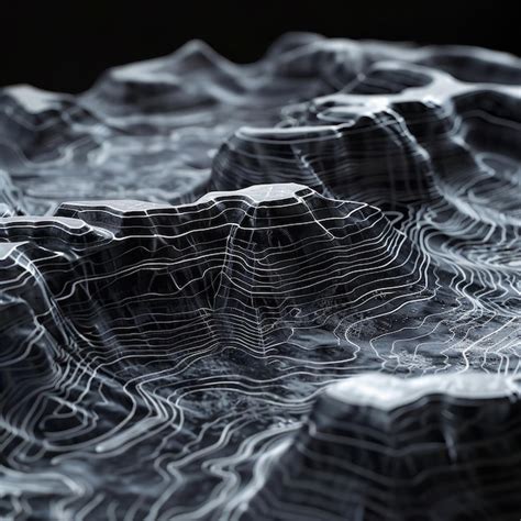 Abstract 3d Rendering Of Wavy Surface Computer Digital Drawing Premium Ai Generated Image