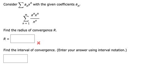 Solved Consider Anx With The Given Coefficients A N 0 TX Chegg Com