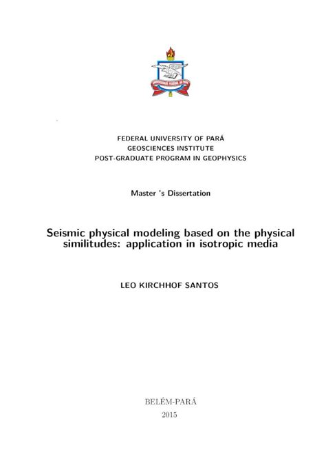 PDF Seismic Physical Modeling Based On The Physical Repositorio Ufpa Br Jspui Bitstream