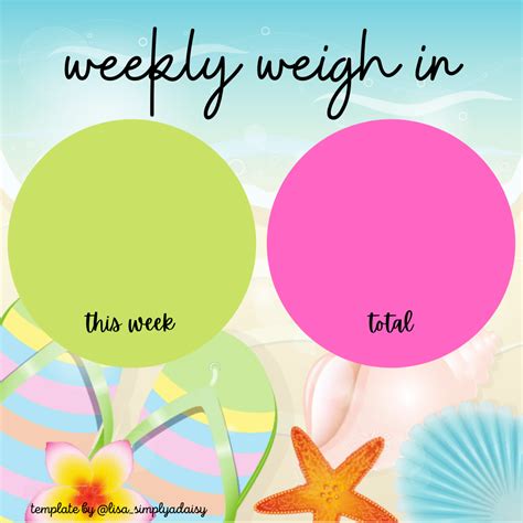 Pin On Weekly Weigh In Templates