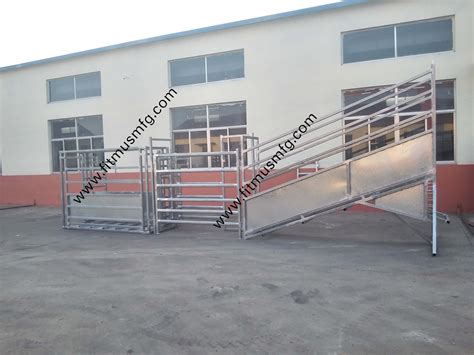 China Manufactured Cattle Loading Ramp For Superior Livestock Handling Corral Squeeze Chute
