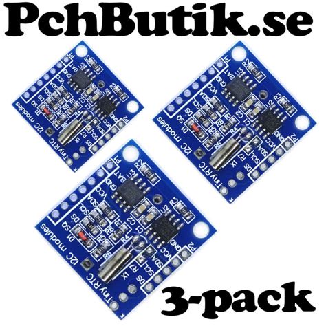 3 Pack Realtids Klockartc Med I2c Interface Ds1307 Passar Arduino
