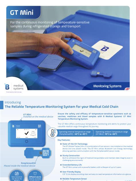 Gt Mini Temperature Monitoring System B Medical Systems Br Lux Md