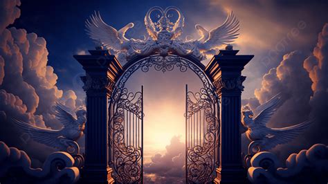 천국의 문 아름다운 배경 혈통 문 배경 배경 일러스트 및 사진 무료 다운로드 Pngtree