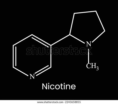 Nicotine Structure 2d Component Tobacco Which Stock Vector Royalty