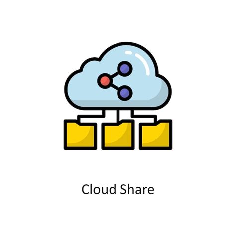 Premium Vector Cloud Share Vector Filled Outline Icon Design Illustration