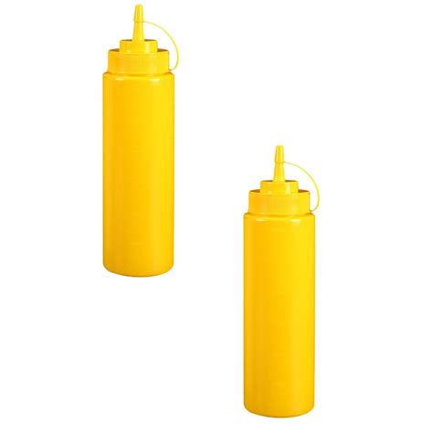 2 Pcs Condiment Bottles For Liquids 24oz Bottle Plastic Condiment Bottles For Syrup Ketchup