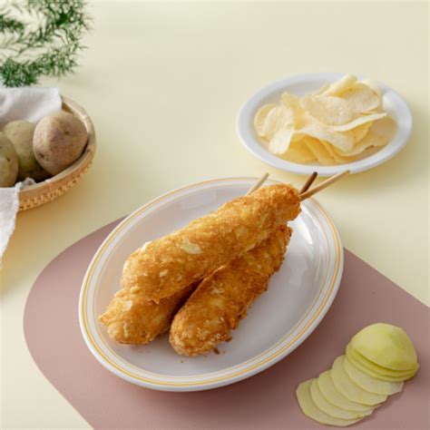 서바나몰 바삭 슬라이스 감자 롱 핫도그