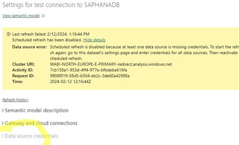 Sap Hana Database Import And Sap Clientid Microsoft Fabric Community