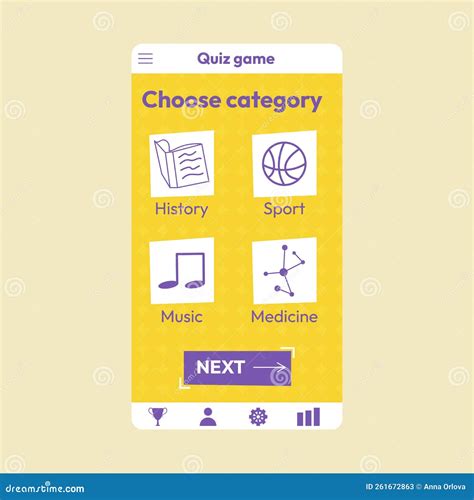 Quiz Test Lottery Millionaire Menu Template Quiz Game Frame Stock