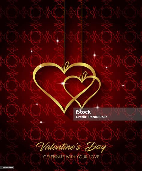 우아한 클래식 발렌타인 데이 배경 초대장 포스터 또는 전단지에 대한 아이디어 2월에 대한 스톡 벡터 아트 및 기타 이미지 2월 계절 공휴일 Istock