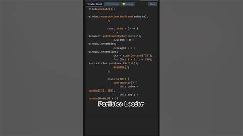 Canvas Particles Loader 😜 Html Canvas Html5 Canvas Tutorial Shorts