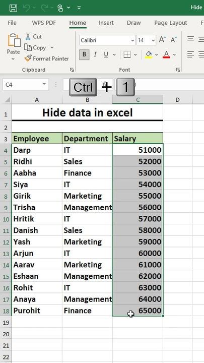 Hide Data In Excel 💯 Exceltutorial Exceltips Exceltricks Excel Youtube