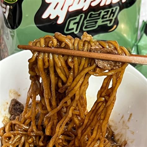 편의점신상 농심 짜파게티 더 블랙 건면 쫄깃해 네이버 블로그
