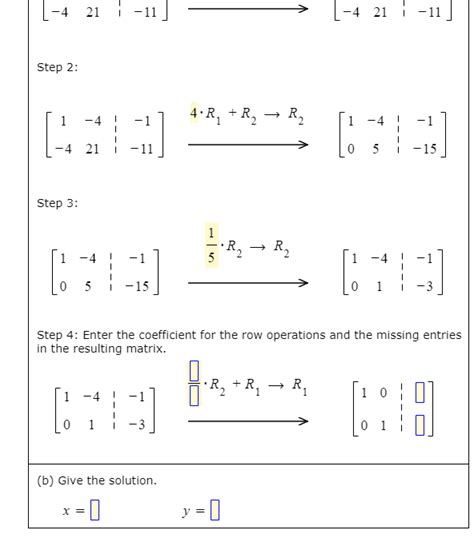 Solved Consider The Following System Of Linear Equations
