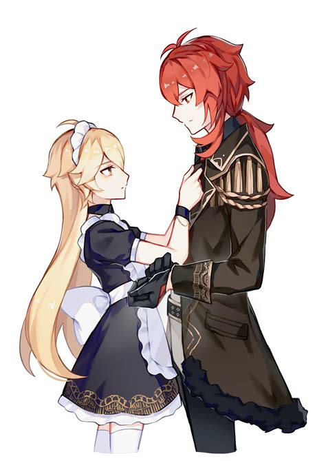 Diluc X Aether Girly