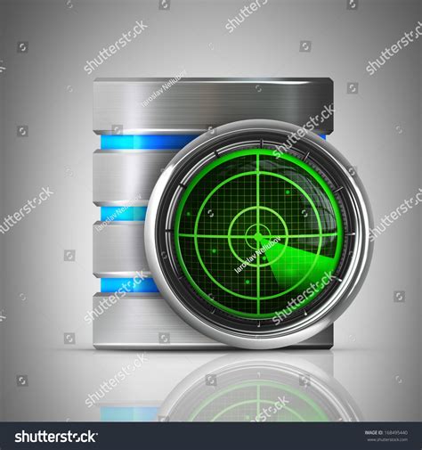 Hard Disk Database Icon Radar Screen Stock Illustration 168495440 Shutterstock