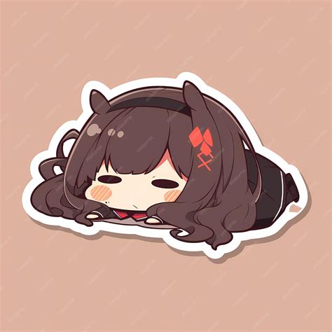 Premium Ai Image Minimal Japanese Kawaii Sleepy Lazy Girl Chibi Anime