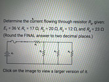 Answered Determine the current flowing through resistor R₁ given E₁ 36 V R₁ 1702 R₂