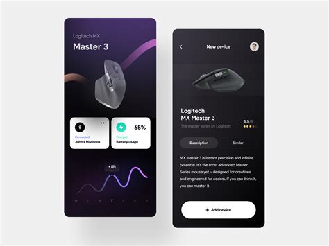 Logitech Manager App Mobile Design Inspiration App Logitech