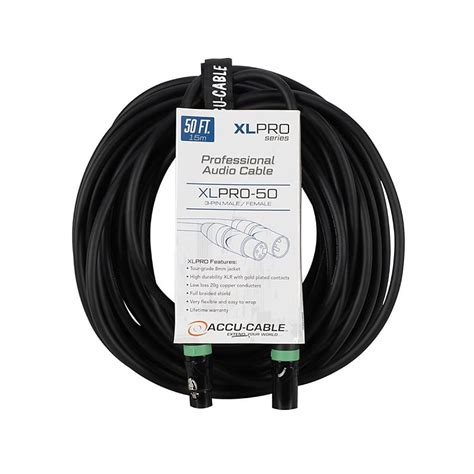 American DJ ADJ XLPRO 50 50 Foot 3 Pin XLR Male To XLR Female Reverb