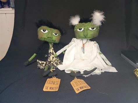 Frankie And Lilith The Monsters Dolls Etsy