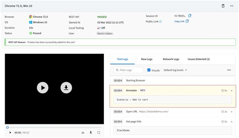 Log Contextual Information Using Console Annotations For Selenium Tests Browserstack Docs