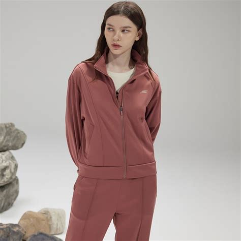 포스티 스케쳐스 여성 캐주얼 스트레치 웜 트랙셋업 2종다크핑크