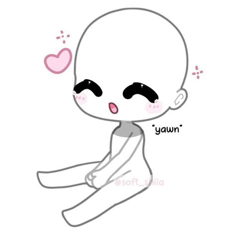 Gacha Body Sketch Drawings Posturas Kawaii Olhos Abra