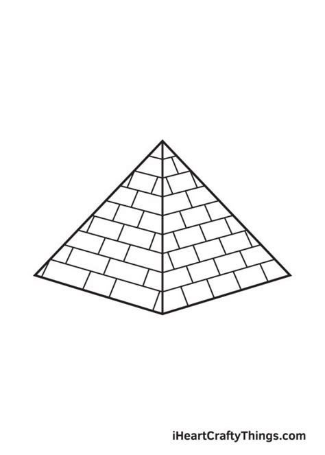 Pyramid Drawing How To Draw A Pyramid Step By Step