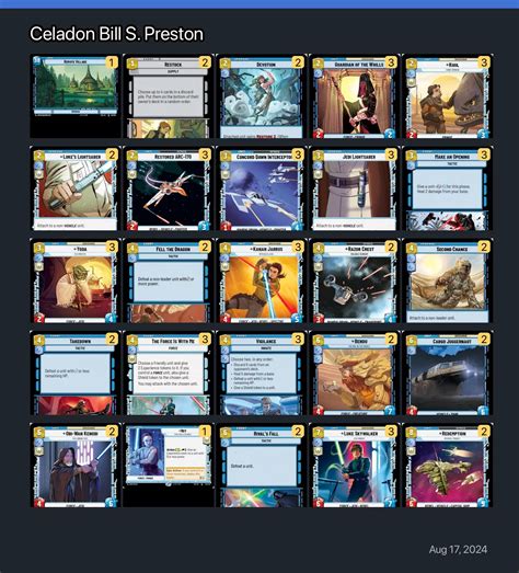 Celadon Bill S Preston Star Wars Unlimited Swu Tcg
