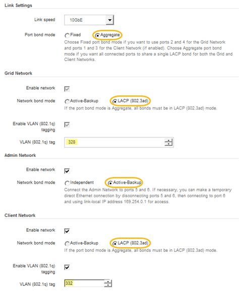 Configuring Network Links Sg
