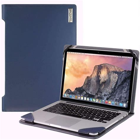Broonel Profile Series Blue Leather Laptop Case Compatible With Hp Omnibook