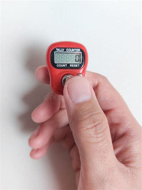 Contador De Linhas Digital A Vermelho Imagem De Stock Imagem De Anel Fonte