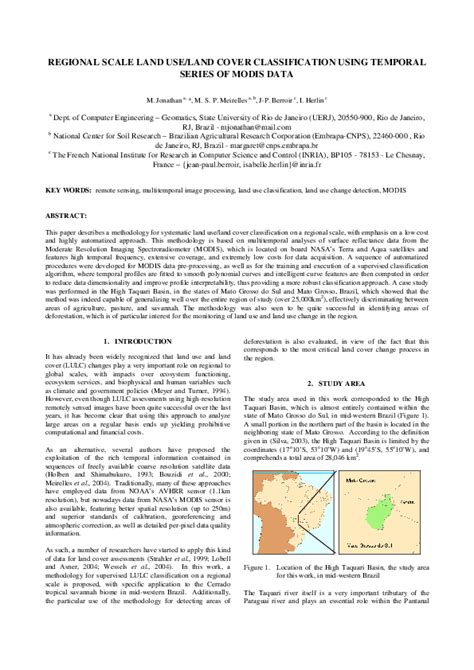 pdf regional scale land use land cover classification using temporal