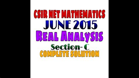 csir net mathematics june 2015 complete solution real analysis