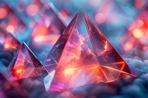 Abstract Geometric Background With Triangles And Buildings Cells Generative Ai Stock