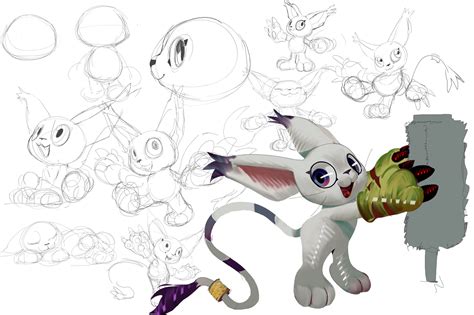 Tailmon Digimon Drawn By Winpuss Danbooru