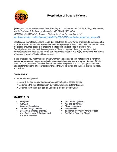 12a Yeast Respiration Co2 Respiration Of Sugars By Yeast Taken With