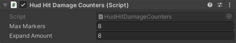 HudHitDamageCounters MonoBehaviour NeoFPS Scripting Reference