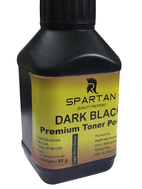 Cartridge Ink 80g Spartan Dark Black Toner Powder, For Printer at Rs ...