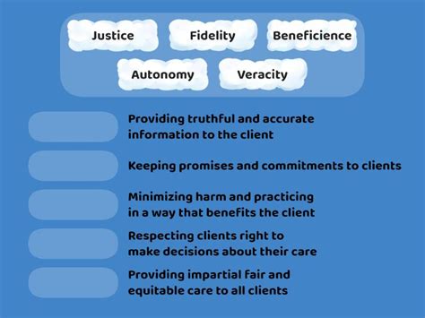 Ethical Principles Matching Match Up