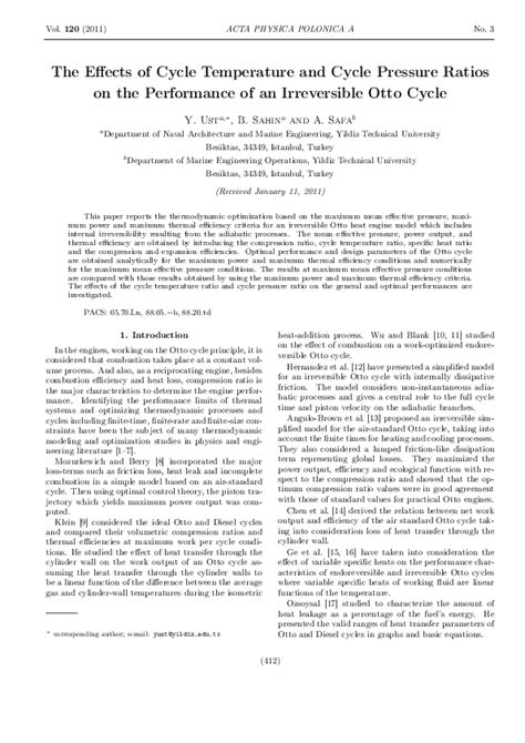 Pdf The Effects Of Cycle Temperature And Cycle Pressure Ratios On The Performance Of An